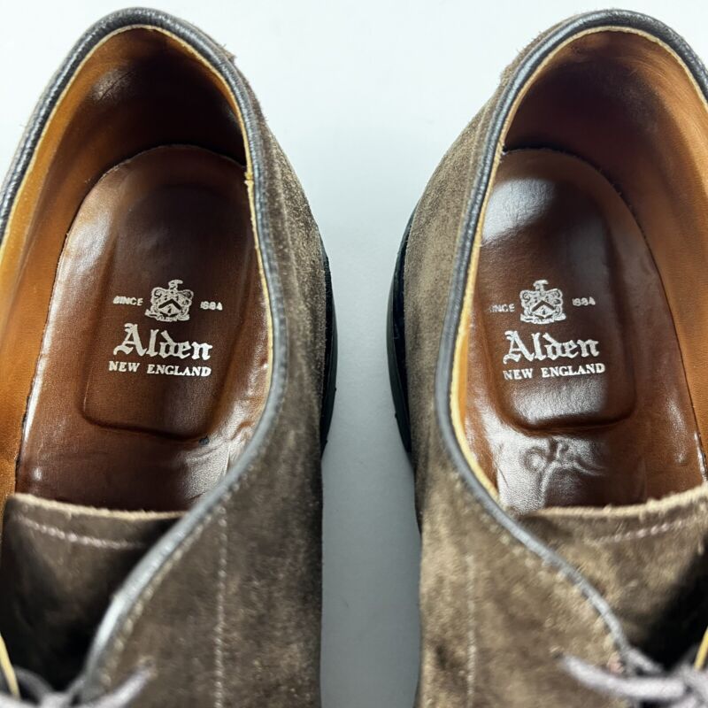 Alden 7119S Dark Brown Suede Split Toe Blucher | Alden Model Project