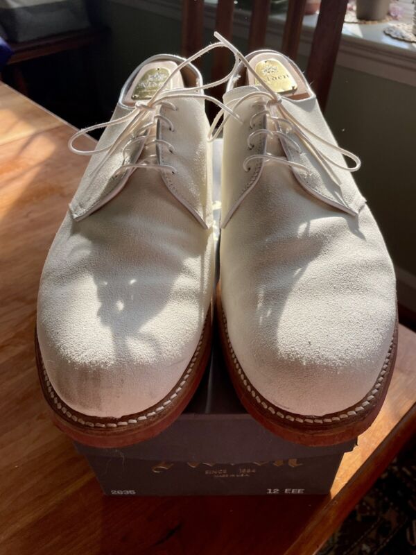 Alden 2635 White Buck Nassau Plain Toe Blucher | Alden Model Project