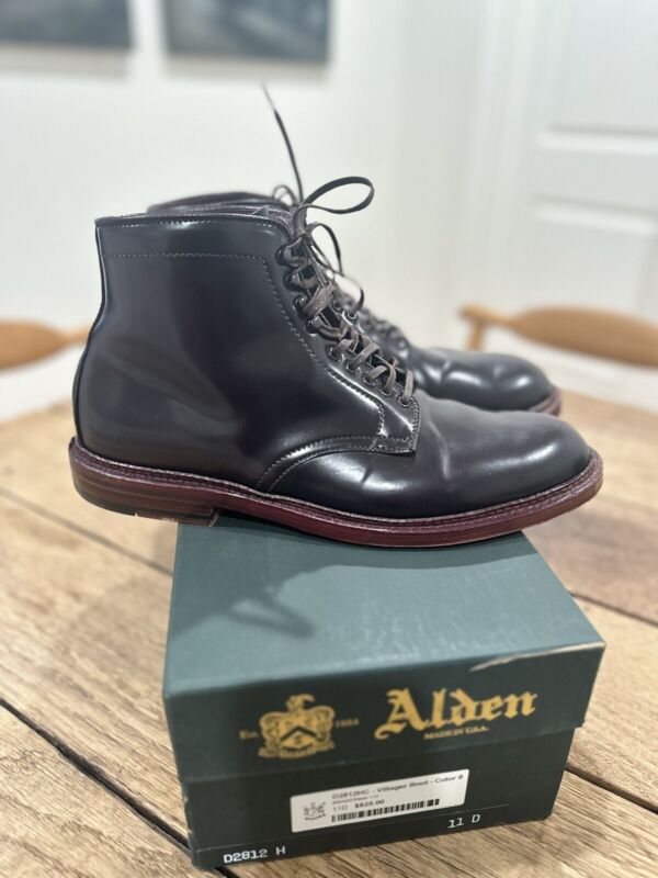 Alden D2812H Color 8 Shell Cordovan Plain Toe Boot | Alden Model Project