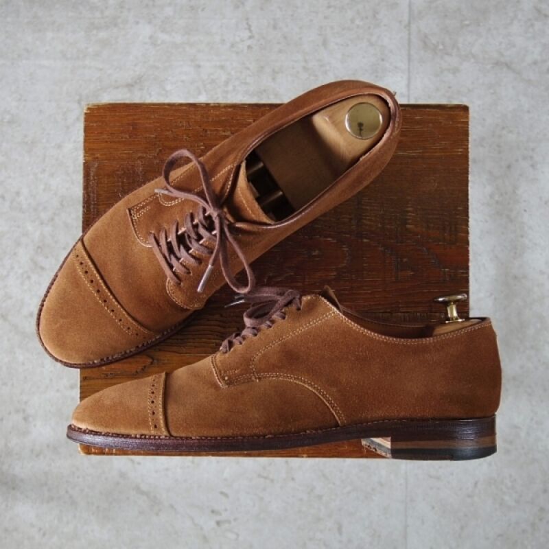 Alden 43501F Snuff Suede Perforated Straight Tip Blucher | Alden Model ...