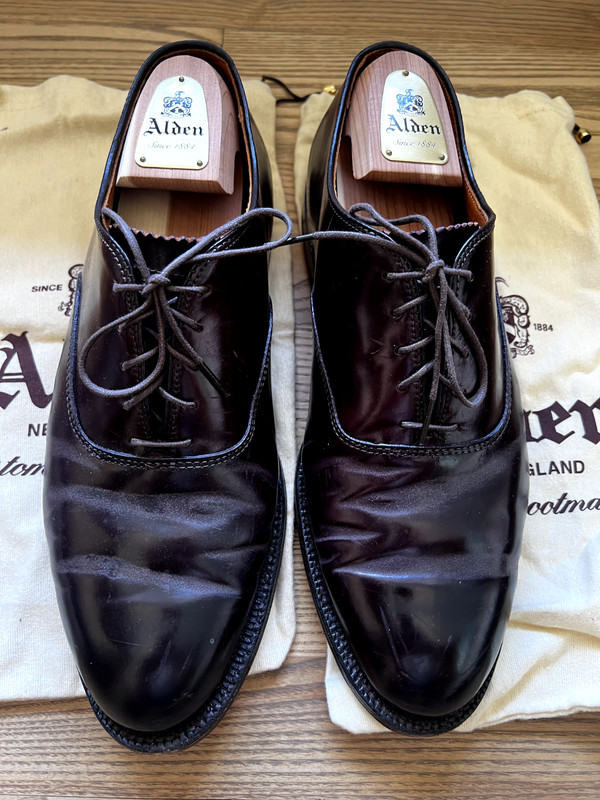 Alden 934 Color 8 Shell Cordovan Plain Toe Bal | Alden Model Project